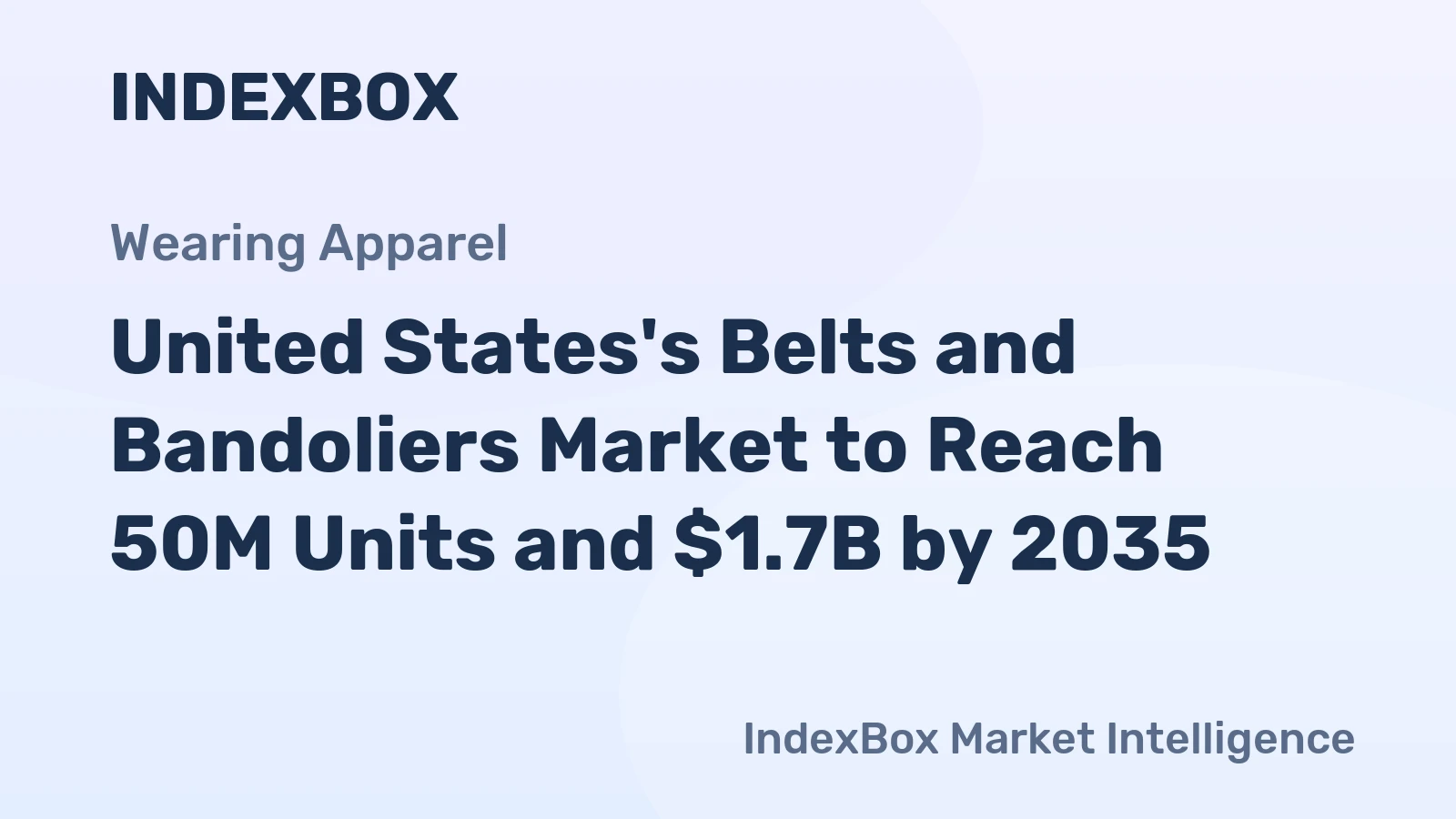 United States's Belts and Bandoliers Market to Reach 50M Units and $1.7B by 2035