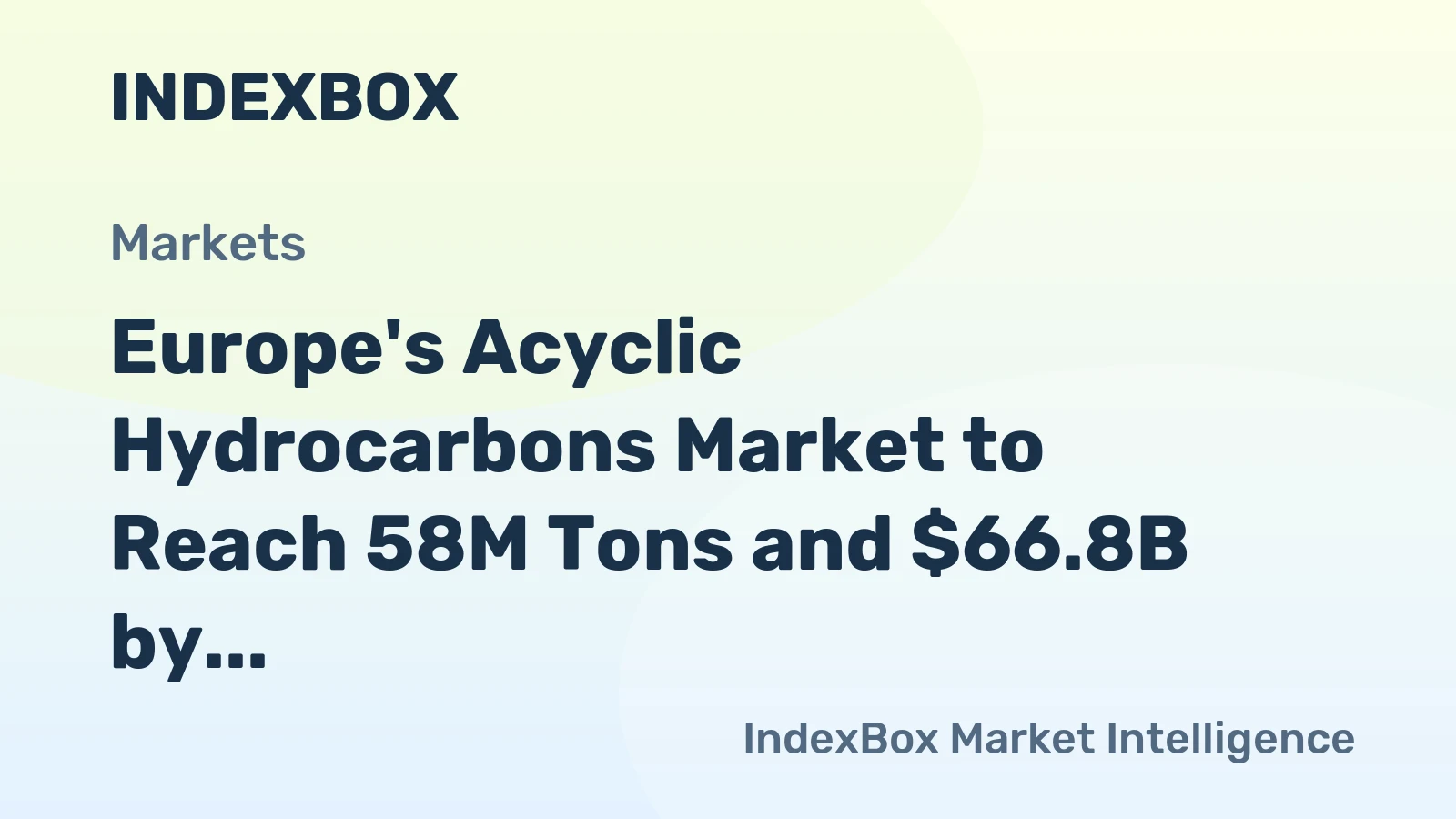 Europe's Acyclic Hydrocarbons Market to Reach 58M Tons and $66.8B by 2035