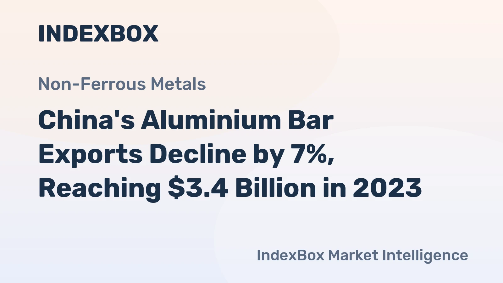 China's Aluminium Bar Exports Decline by 7%, Reaching $3.4 Billion in 2023