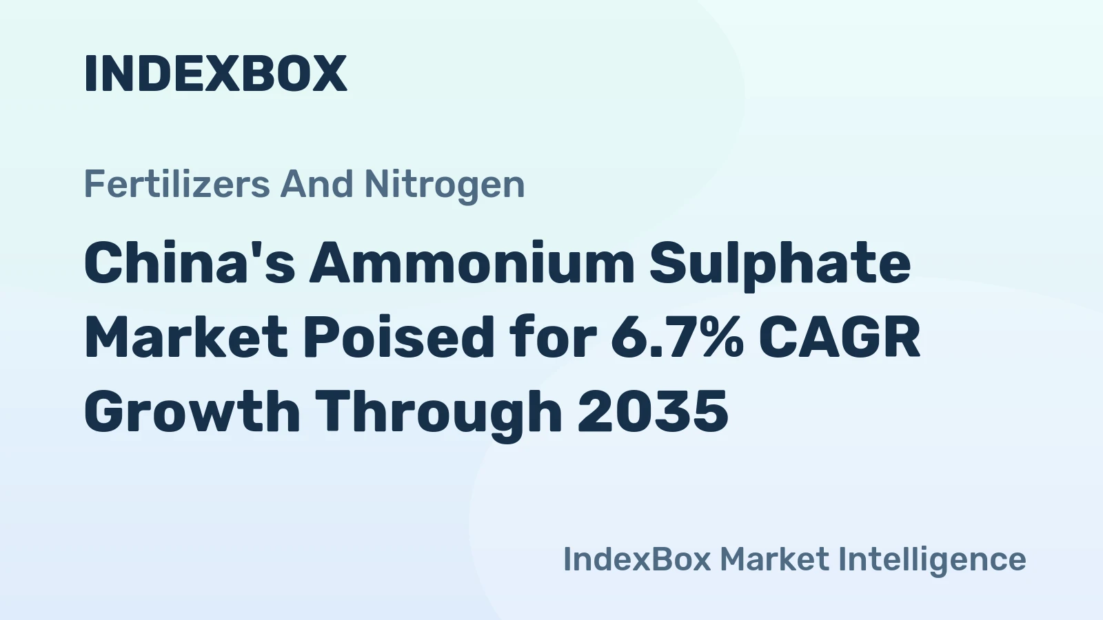 China's Ammonium Sulphate Market Poised for 6.7% CAGR Growth Through 2035