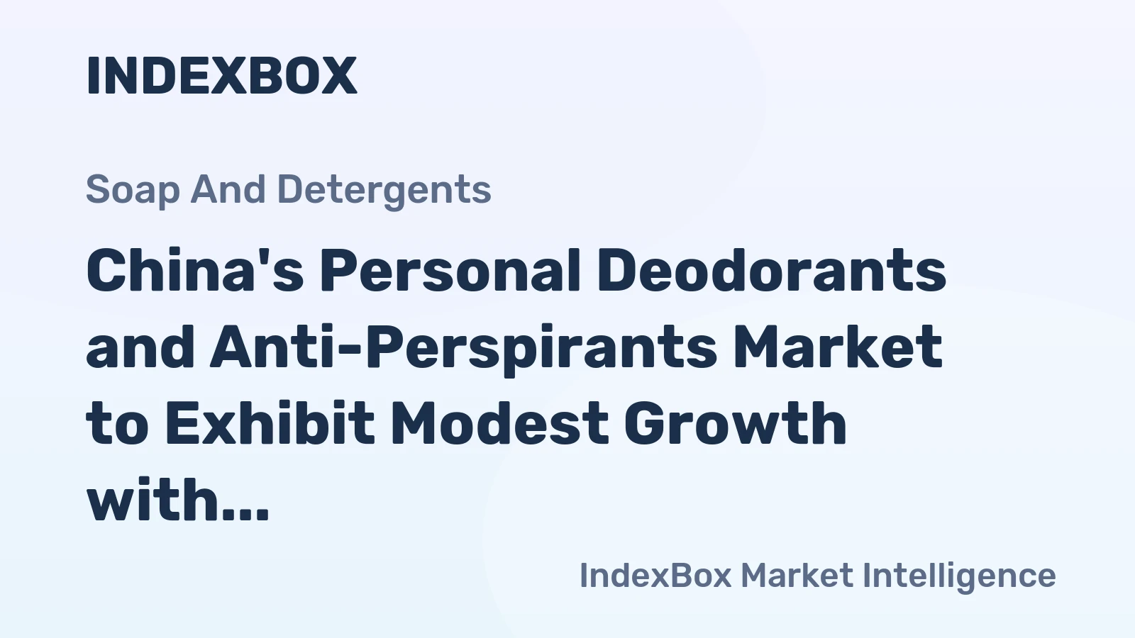 China's Personal Deodorants and Anti-Perspirants Market to Exhibit Modest Growth with +0.4% CAGR in Volume and +1.4% CAGR in Value by 2035