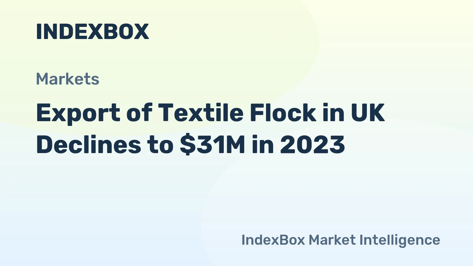 Export of Textile Flock in UK Declines to $31M in 2023