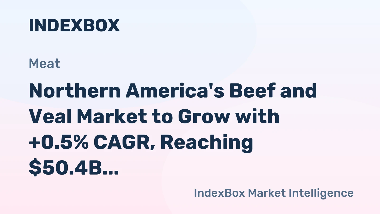 Northern America's Beef and Veal Market to Grow with +0.5% CAGR, Reaching $50.4B by 2035