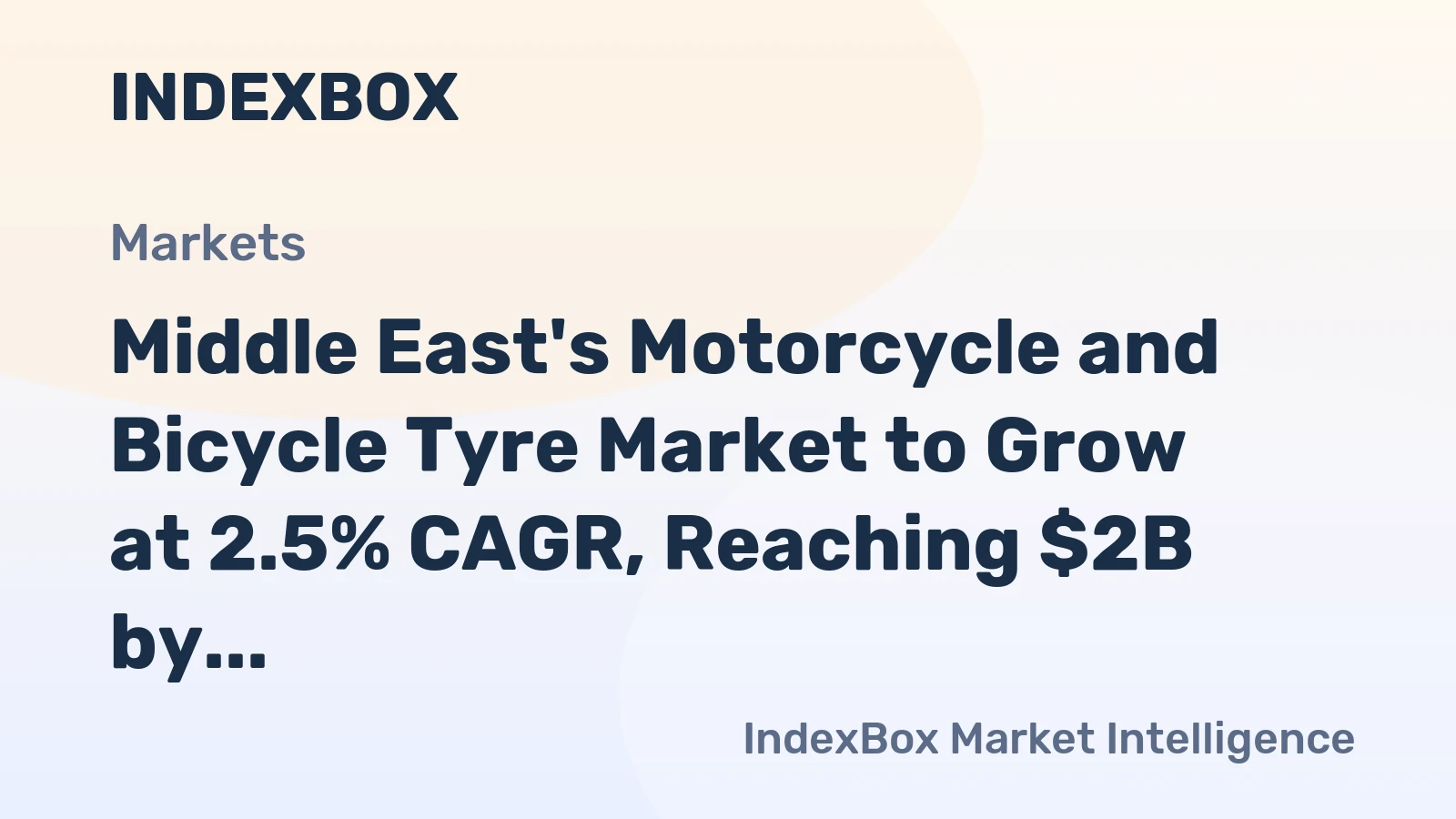 Middle East's Motorcycle and Bicycle Tyre Market to Grow at 2.5% CAGR, Reaching $2B by 2035