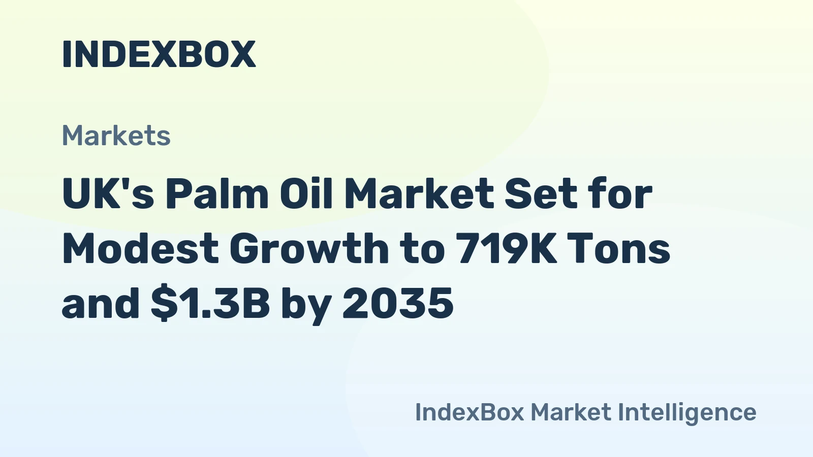UK's Palm Oil Market Set for Modest Growth to 719K Tons and $1.3B by 2035