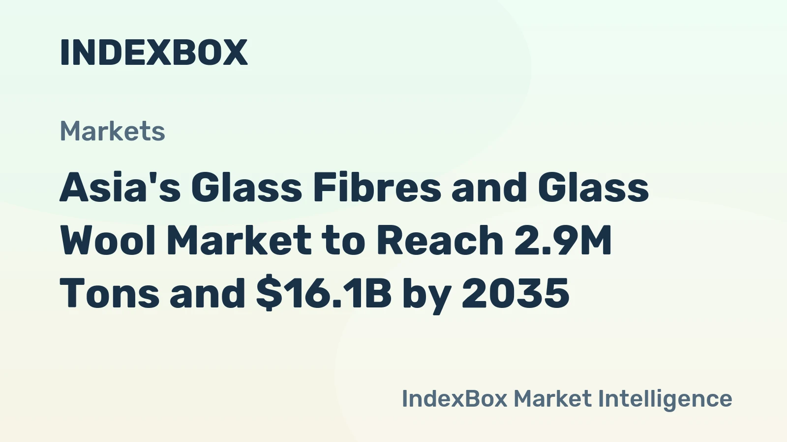 Asia's Glass Fibres and Glass Wool Market to Reach 2.9M Tons and $16.1B by 2035