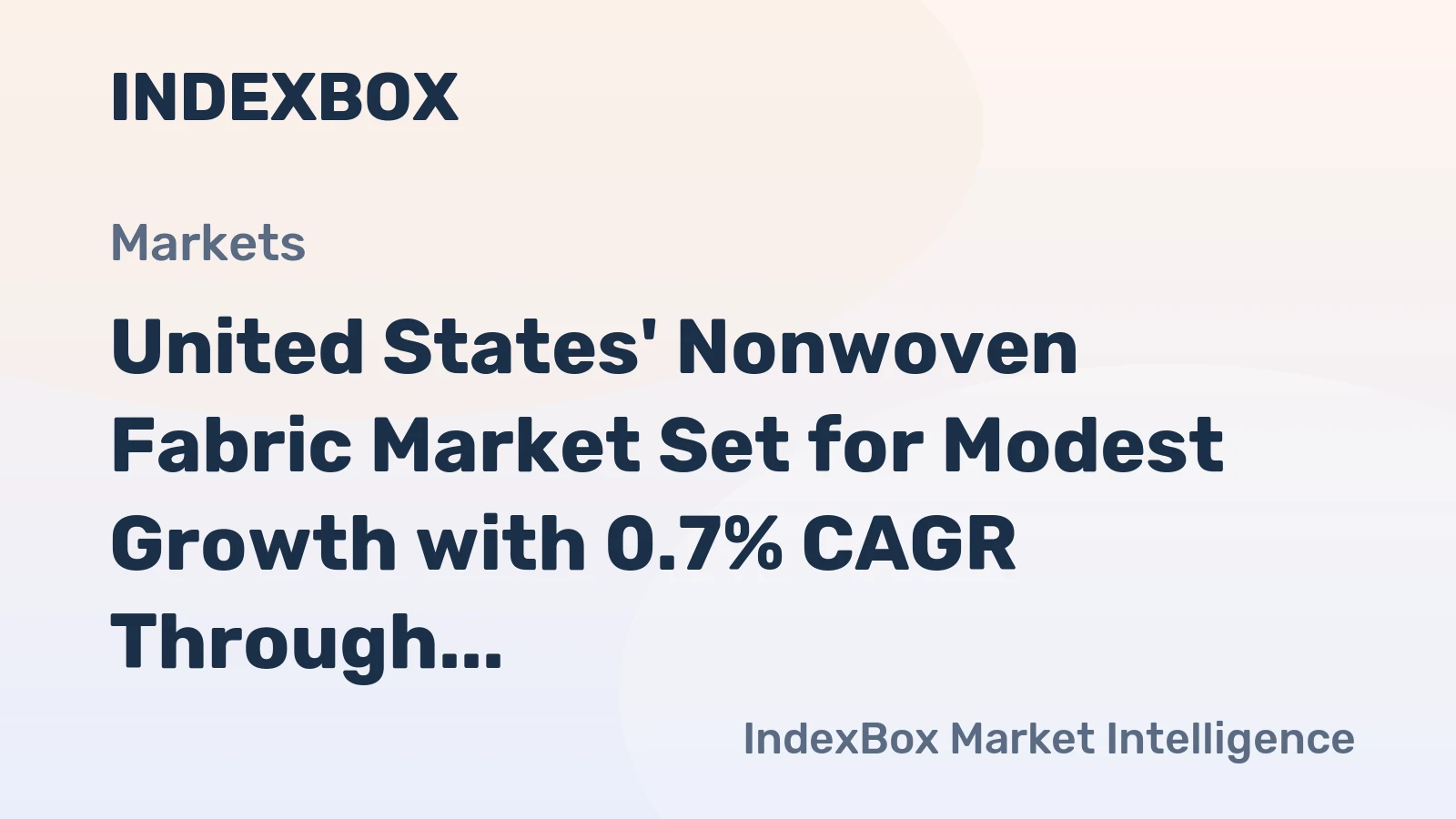 United States' Nonwoven Fabric Market Set for Modest Growth with 0.7% CAGR Through 2035