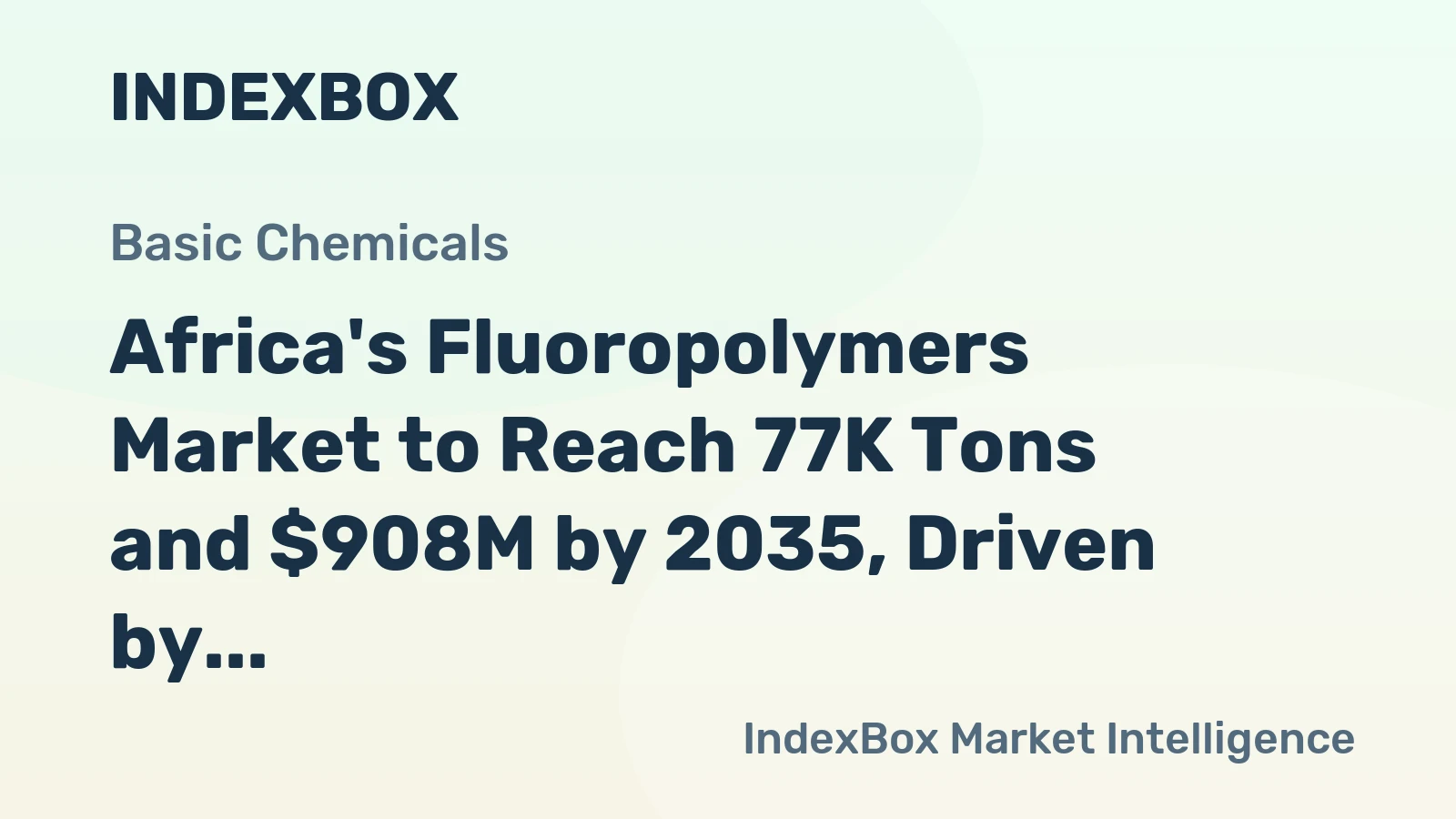 Africa's Fluoropolymers Market to Reach 77K Tons and $908M by 2035, Driven by Increasing Demand