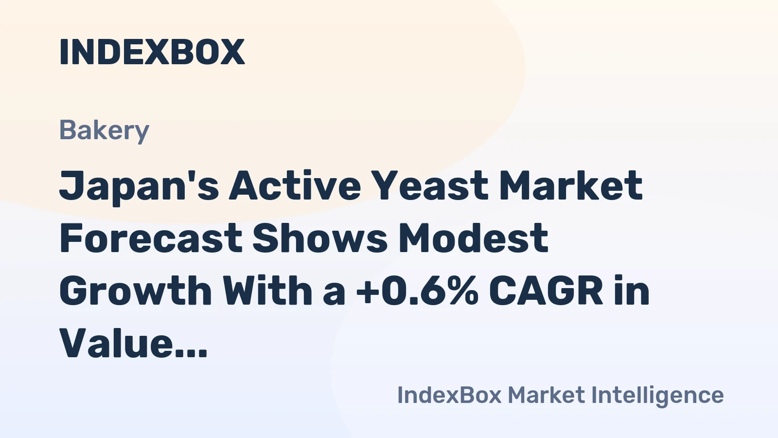 Japan's Active Yeast Market Forecast Shows Modest Growth With a +0.6% CAGR in Value