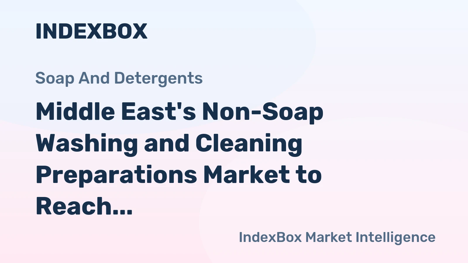 Middle East's Non-Soap Washing and Cleaning Preparations Market to Reach 12M Tons and $32.6B by 2035