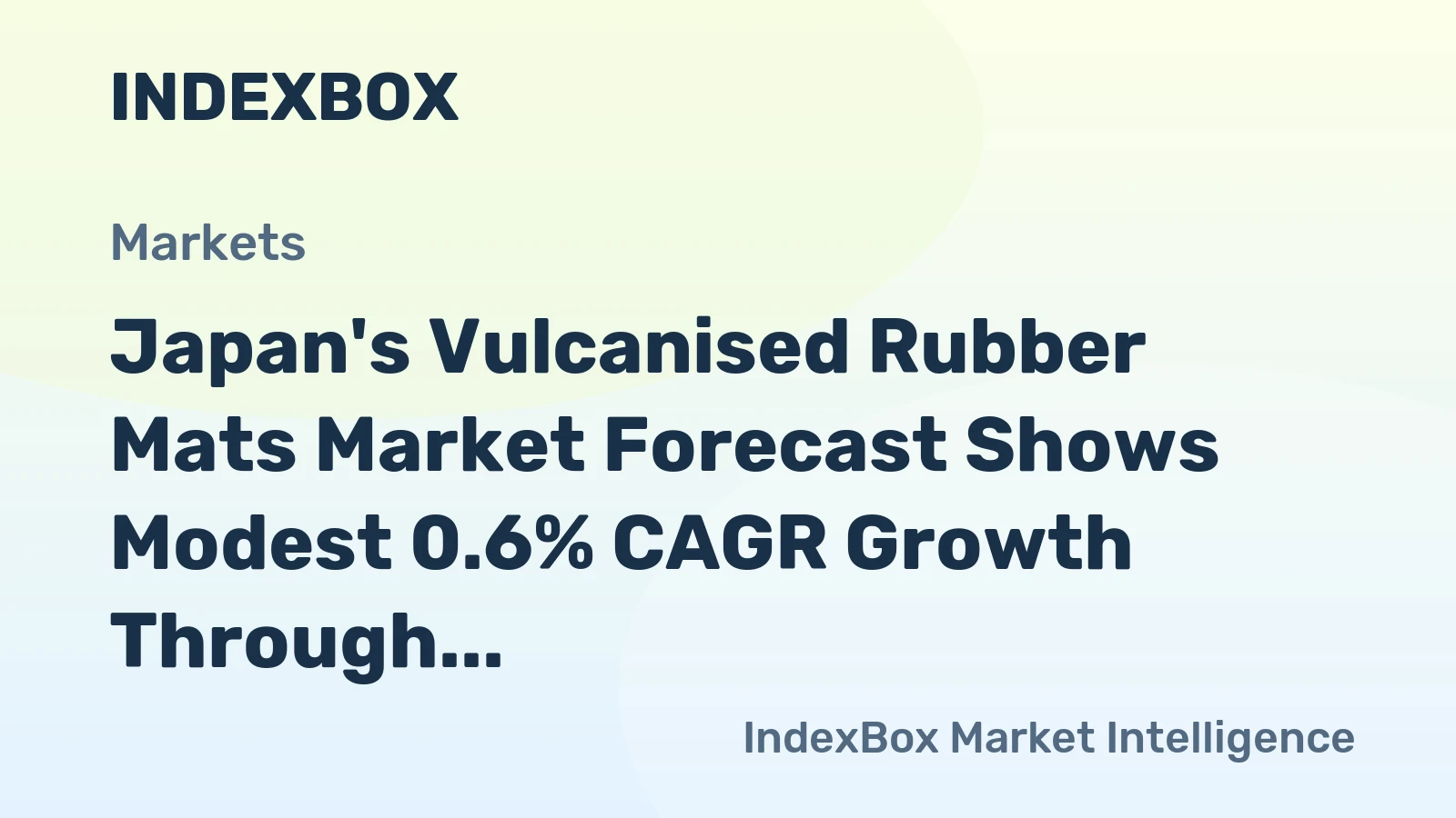 Japan's Vulcanised Rubber Mats Market Forecast Shows Modest 0.6% CAGR Growth Through 2035