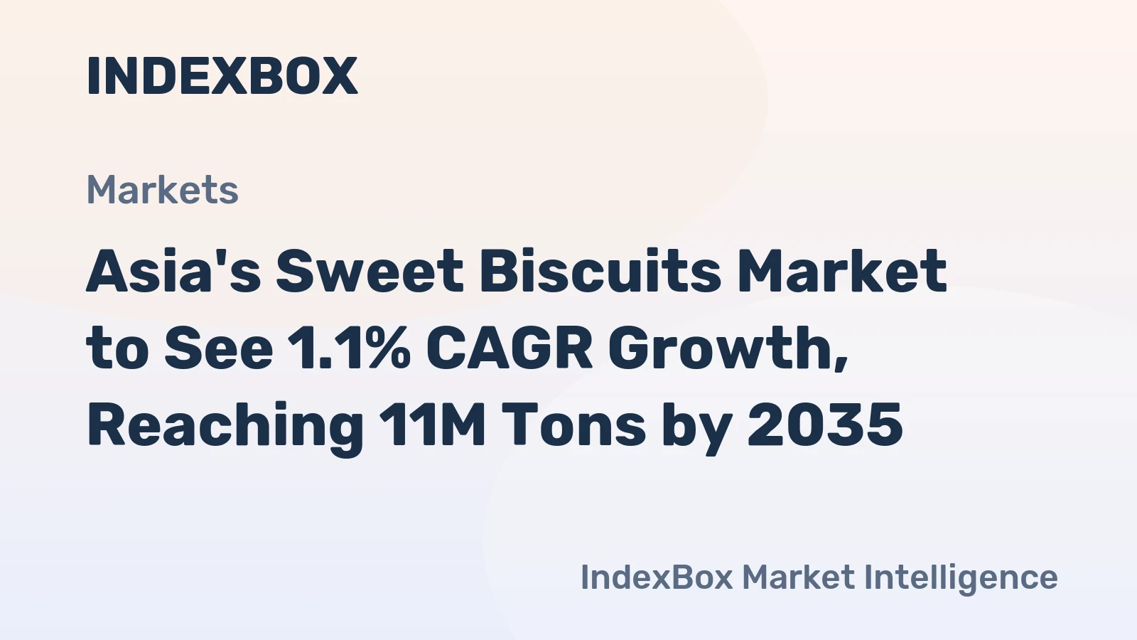 Asia's Sweet Biscuits Market to See 1.1% CAGR Growth, Reaching 11M Tons by 2035