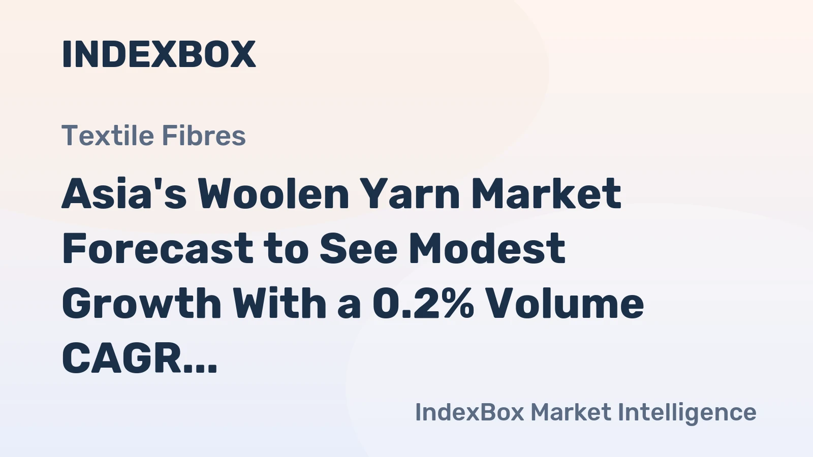 Asia's Woolen Yarn Market Forecast to See Modest Growth With a 0.2% Volume CAGR Through 2035