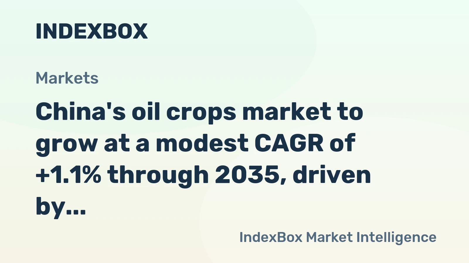 China's oil crops market to grow at a modest CAGR of +1.1% through 2035, driven by sustained demand, reaching 208M tons.