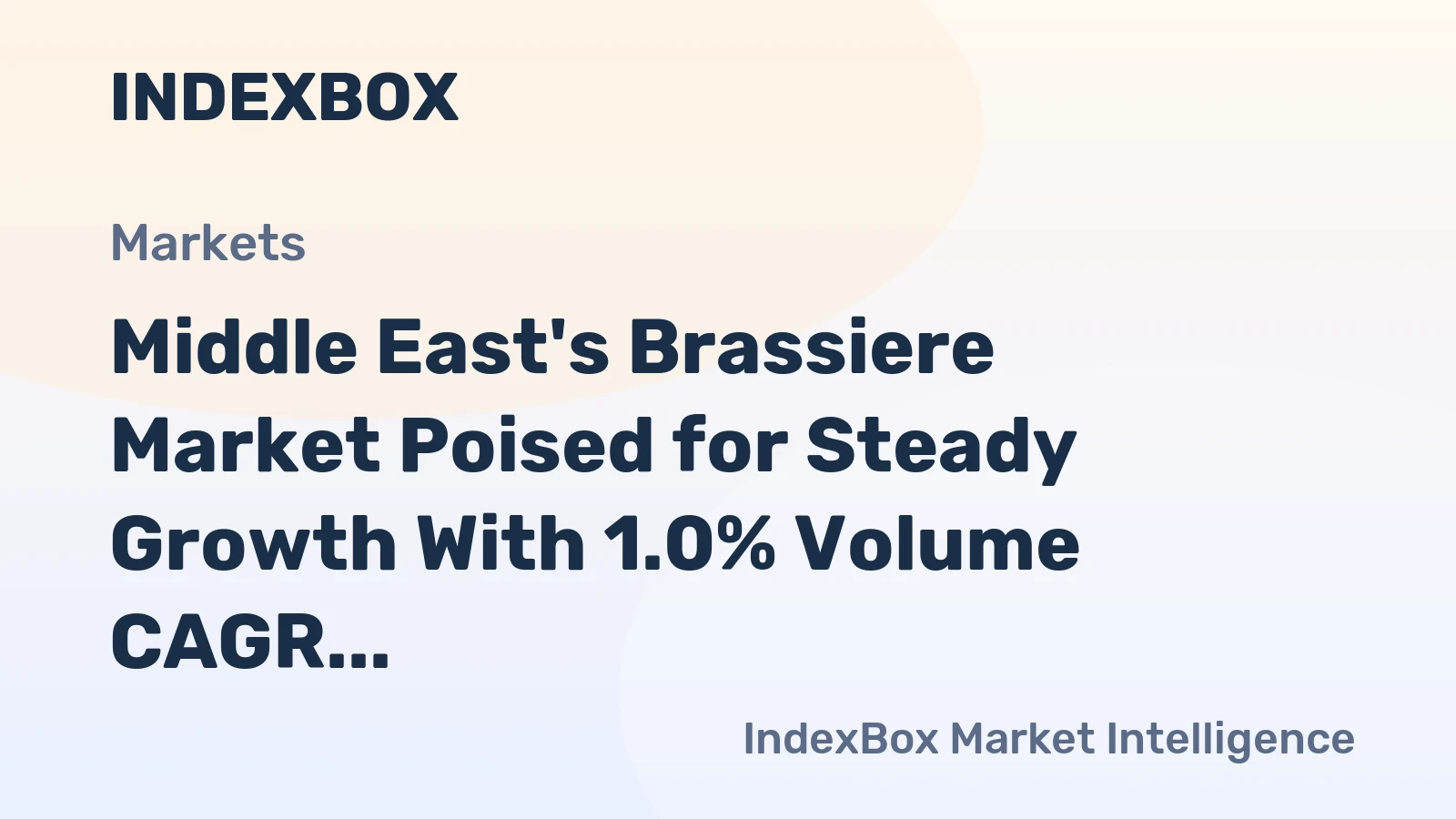 Middle East's Brassiere Market Poised for Steady Growth With 1.0% Volume CAGR Through 2035