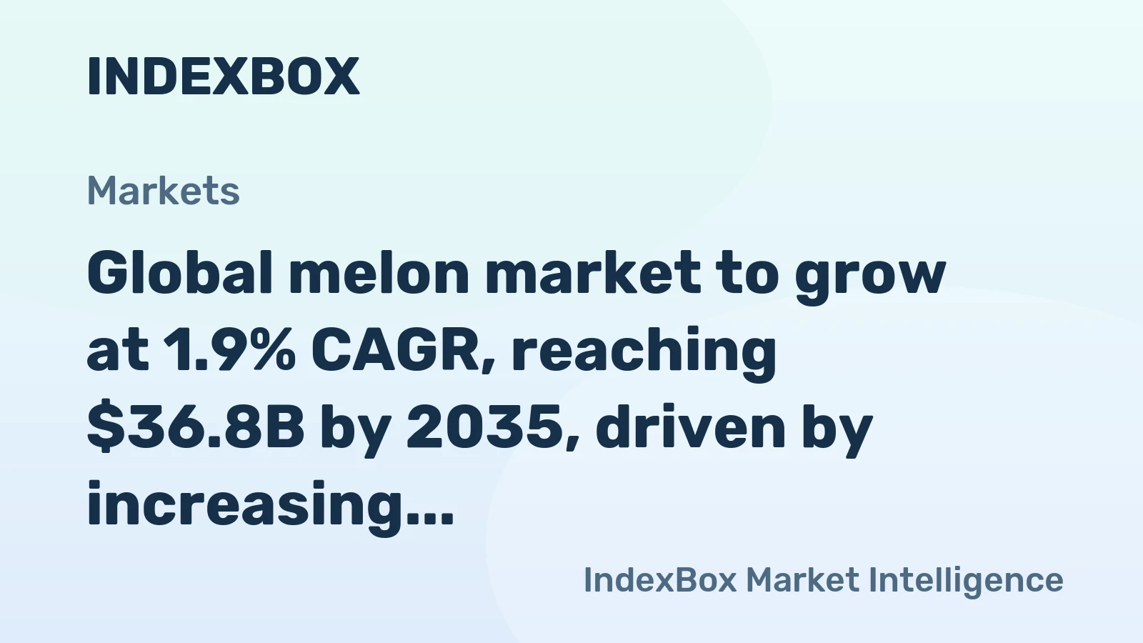 Global melon market to grow at 1.9% CAGR, reaching $36.8B by 2035, driven by increasing worldwide demand.