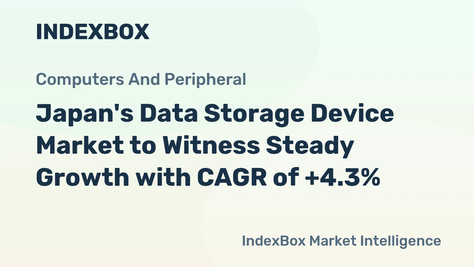 Japan's Data Storage Device Market to Witness Steady Growth with CAGR of +4.3%