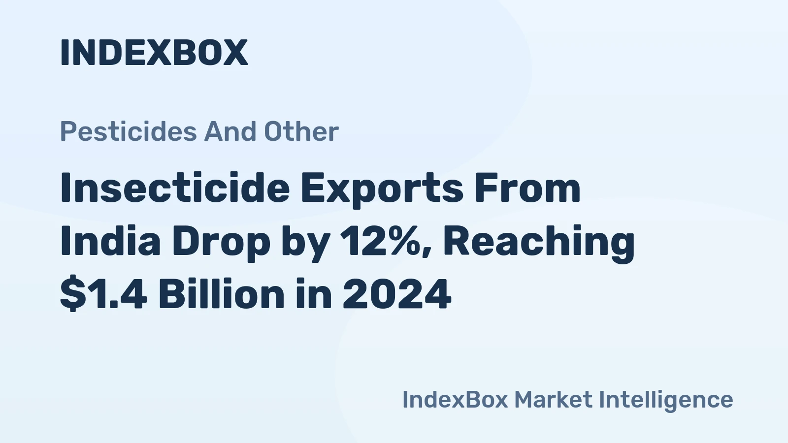 Insecticide Exports From India Drop by 12%, Reaching $1.4 Billion in 2024