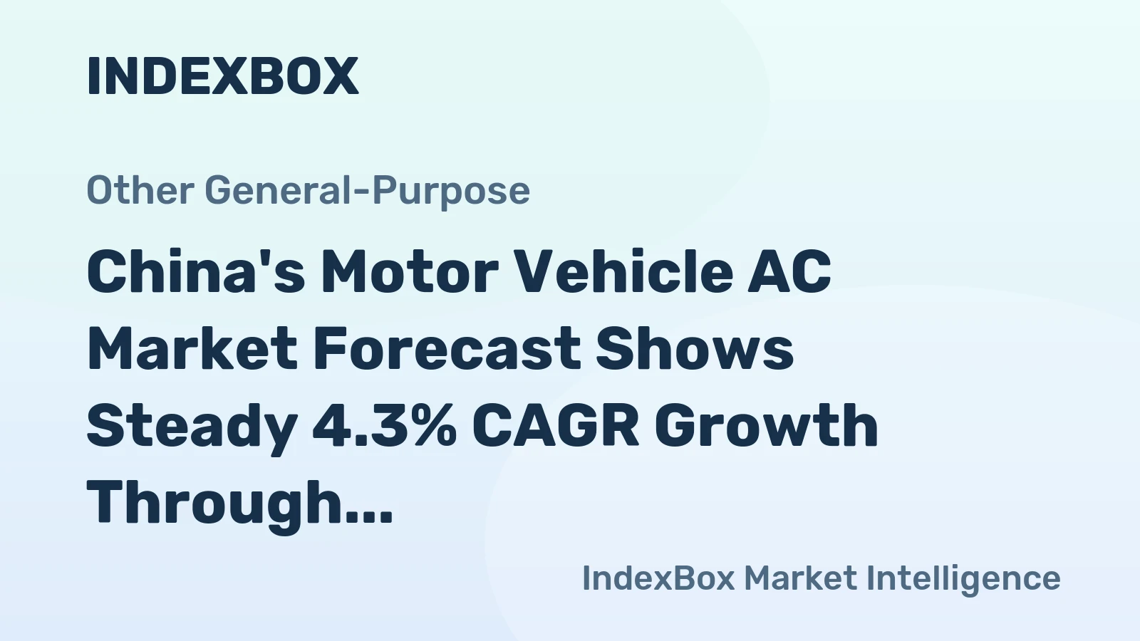 China's Motor Vehicle AC Market Forecast Shows Steady 4.3% CAGR Growth Through 2035