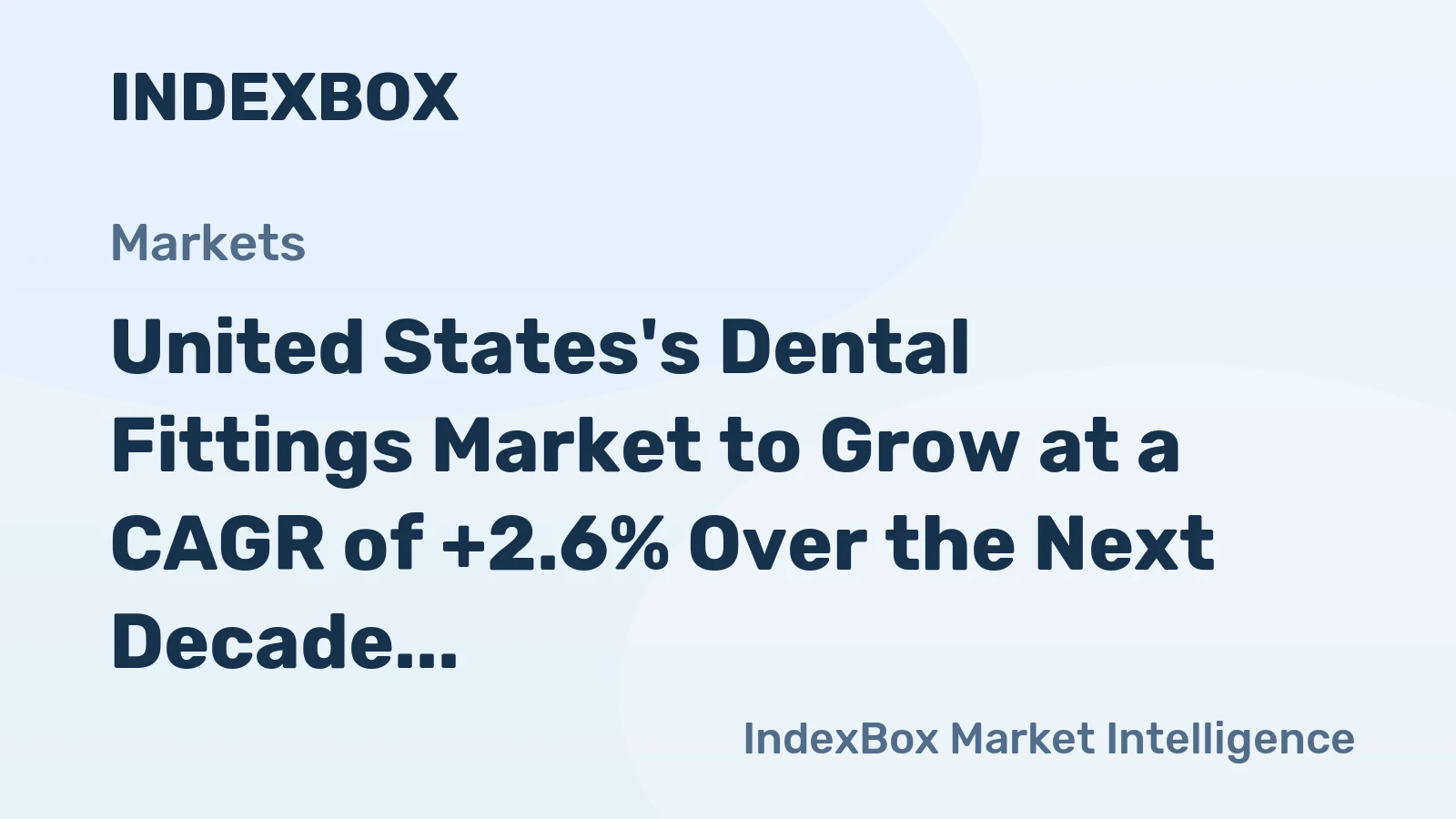 United States's Dental Fittings Market to Grow at a CAGR of +2.6% Over the Next Decade