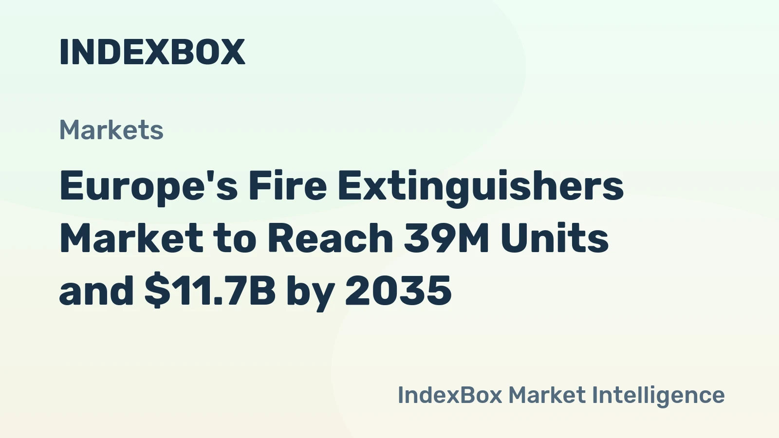 Europe's Fire Extinguishers Market to Reach 39M Units and $11.7B by 2035