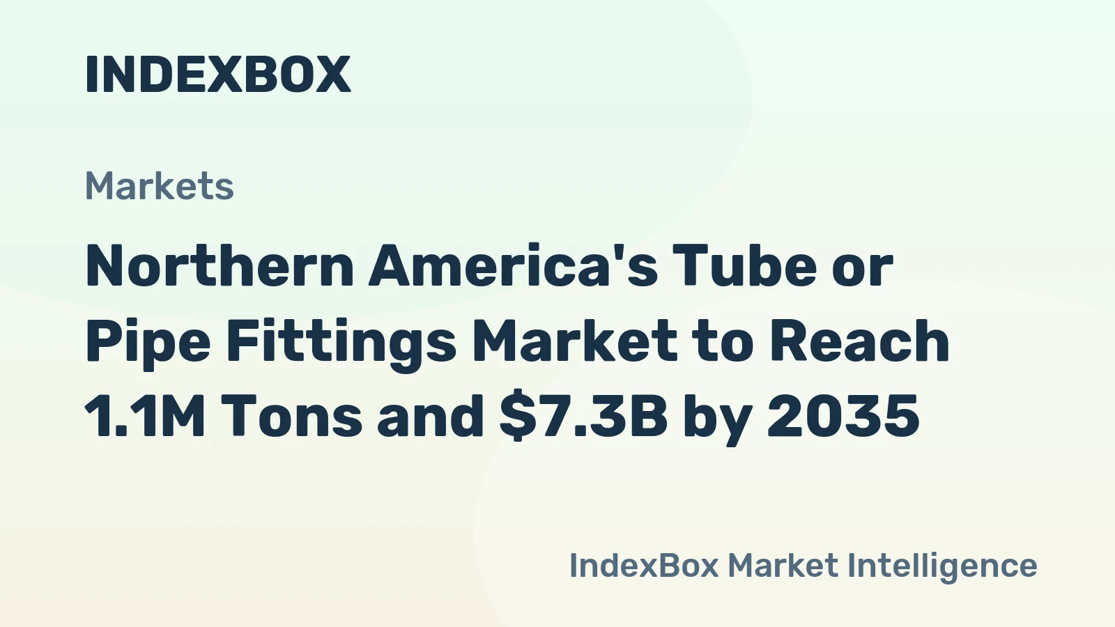 Northern America's Tube or Pipe Fittings Market to Reach 1.1M Tons and $7.3B by 2035