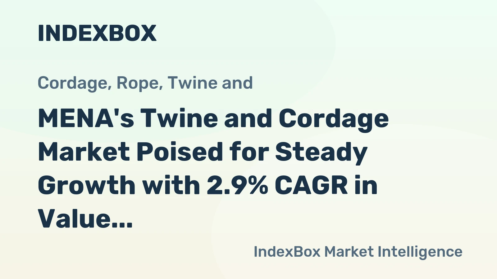 MENA's Twine and Cordage Market Poised for Steady Growth with 2.9% CAGR in Value Through 2035
