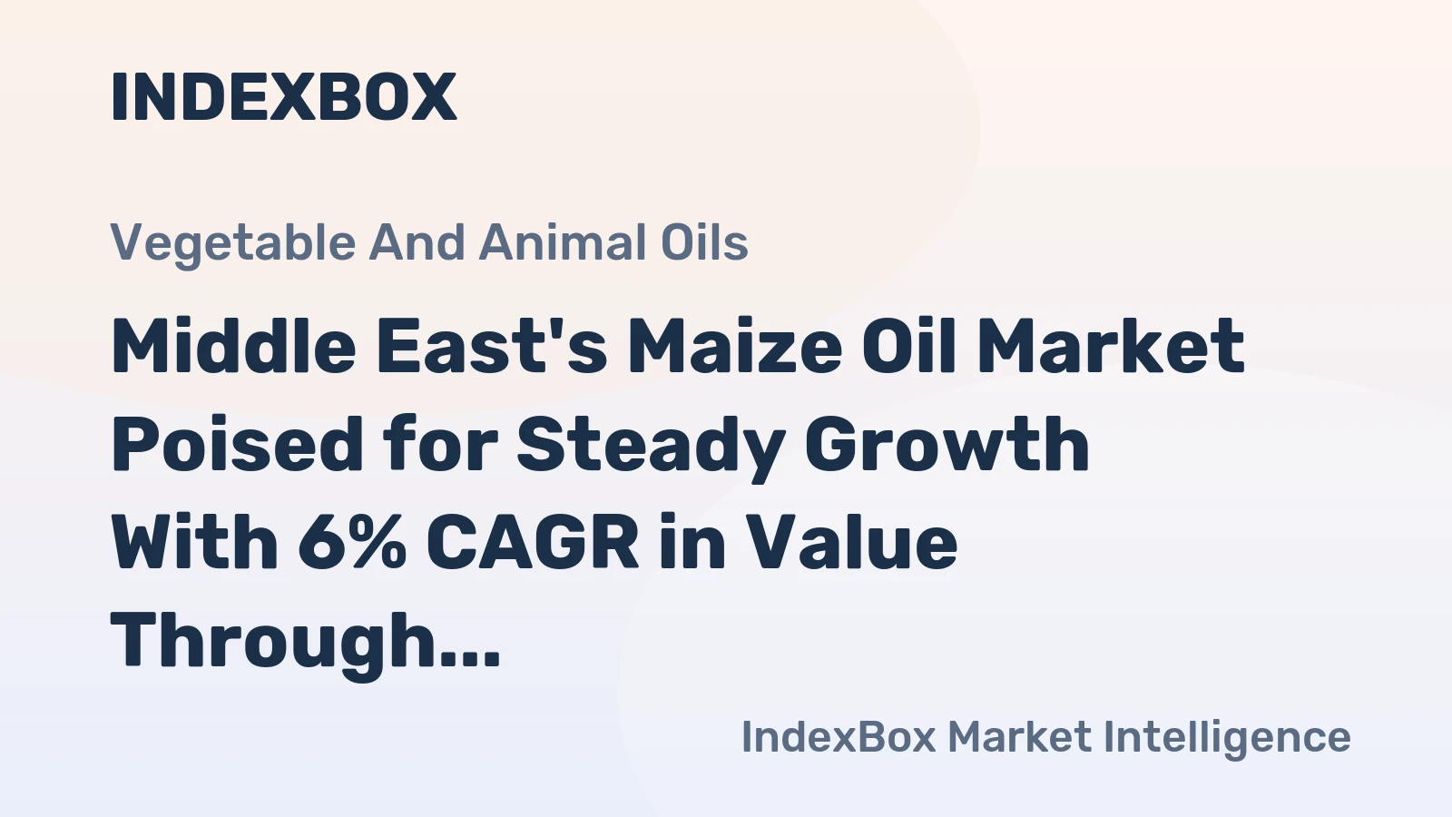 Middle East's Maize Oil Market Poised for Steady Growth With 6% CAGR in Value Through 2035