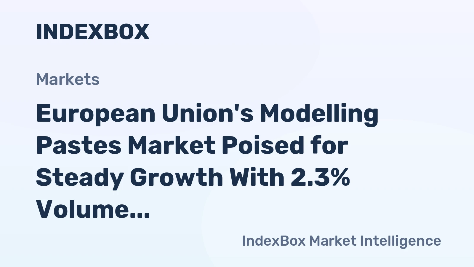 European Union's Modelling Pastes Market Poised for Steady Growth With 2.3% Volume CAGR Through 2035