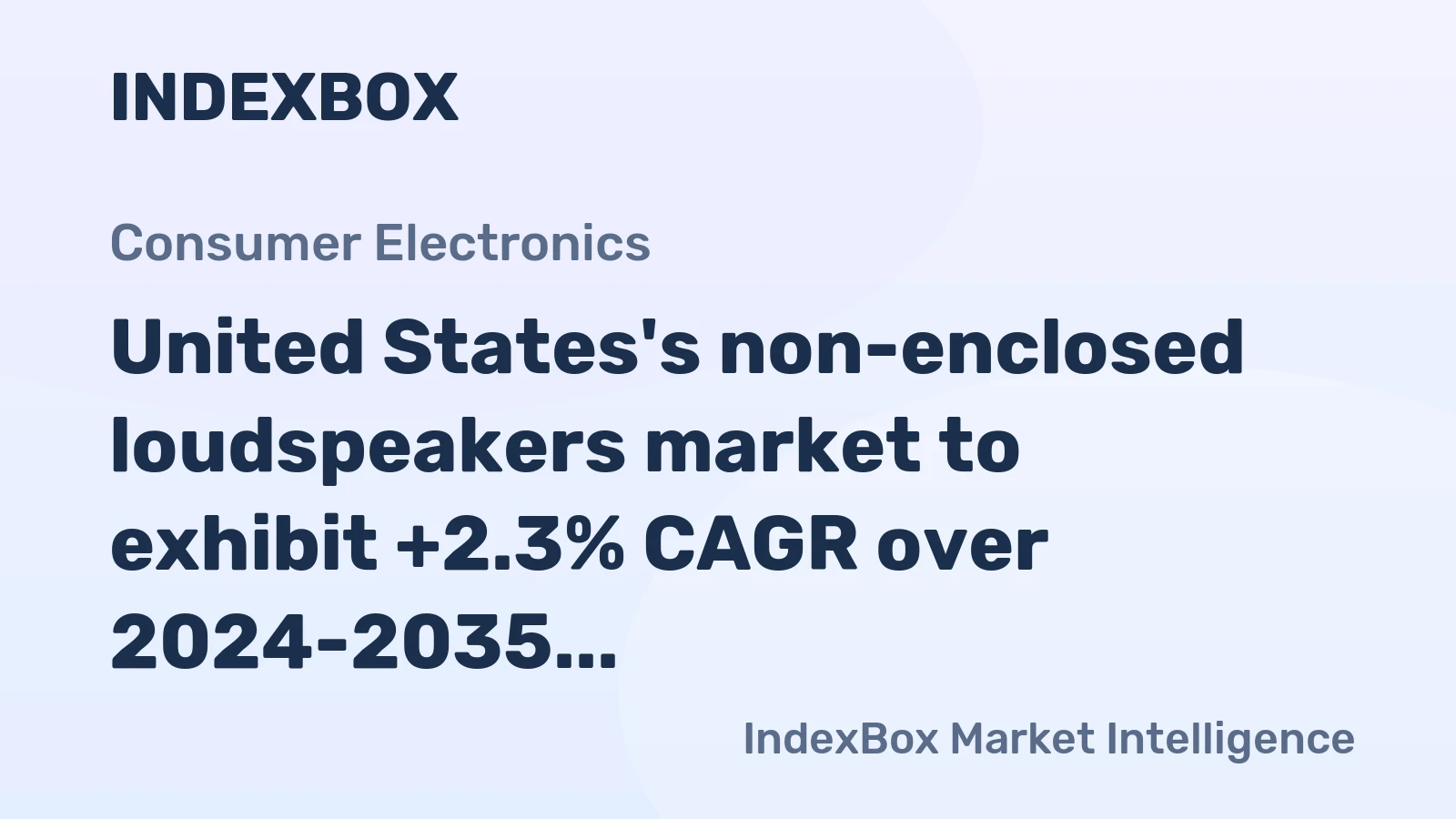 United States's non-enclosed loudspeakers market to exhibit +2.3% CAGR over 2024-2035 period