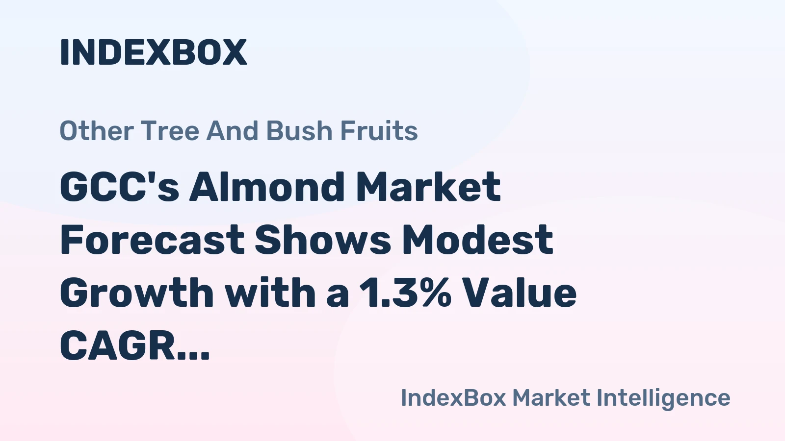 GCC's Almond Market Forecast Shows Modest Growth with a 1.3% Value CAGR