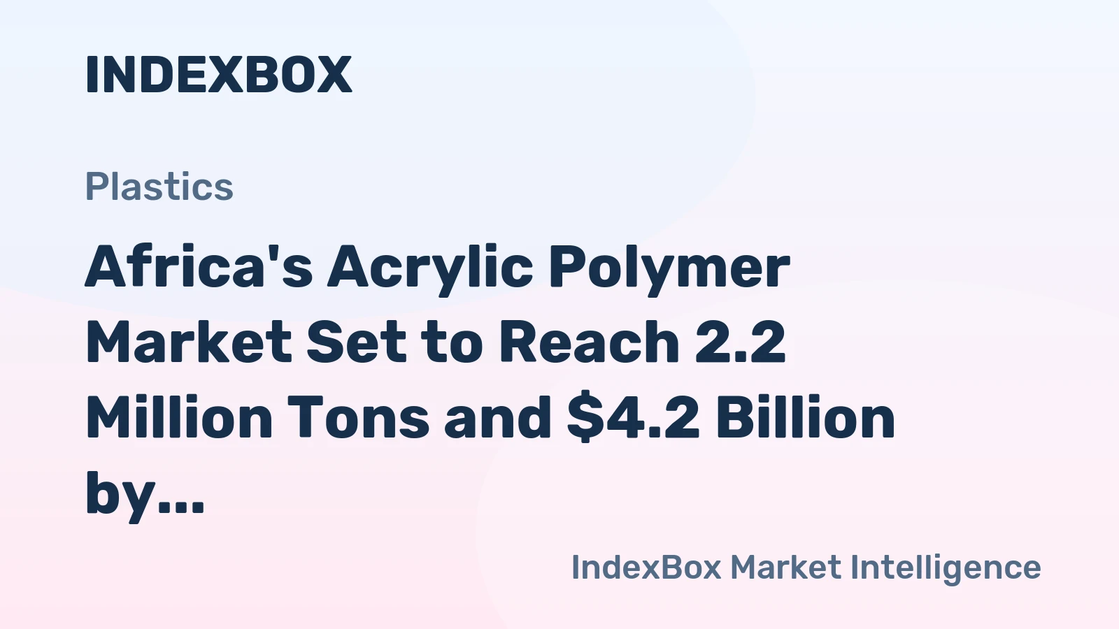 Africa's Acrylic Polymer Market Set to Reach 2.2 Million Tons and $4.2 Billion by 2035