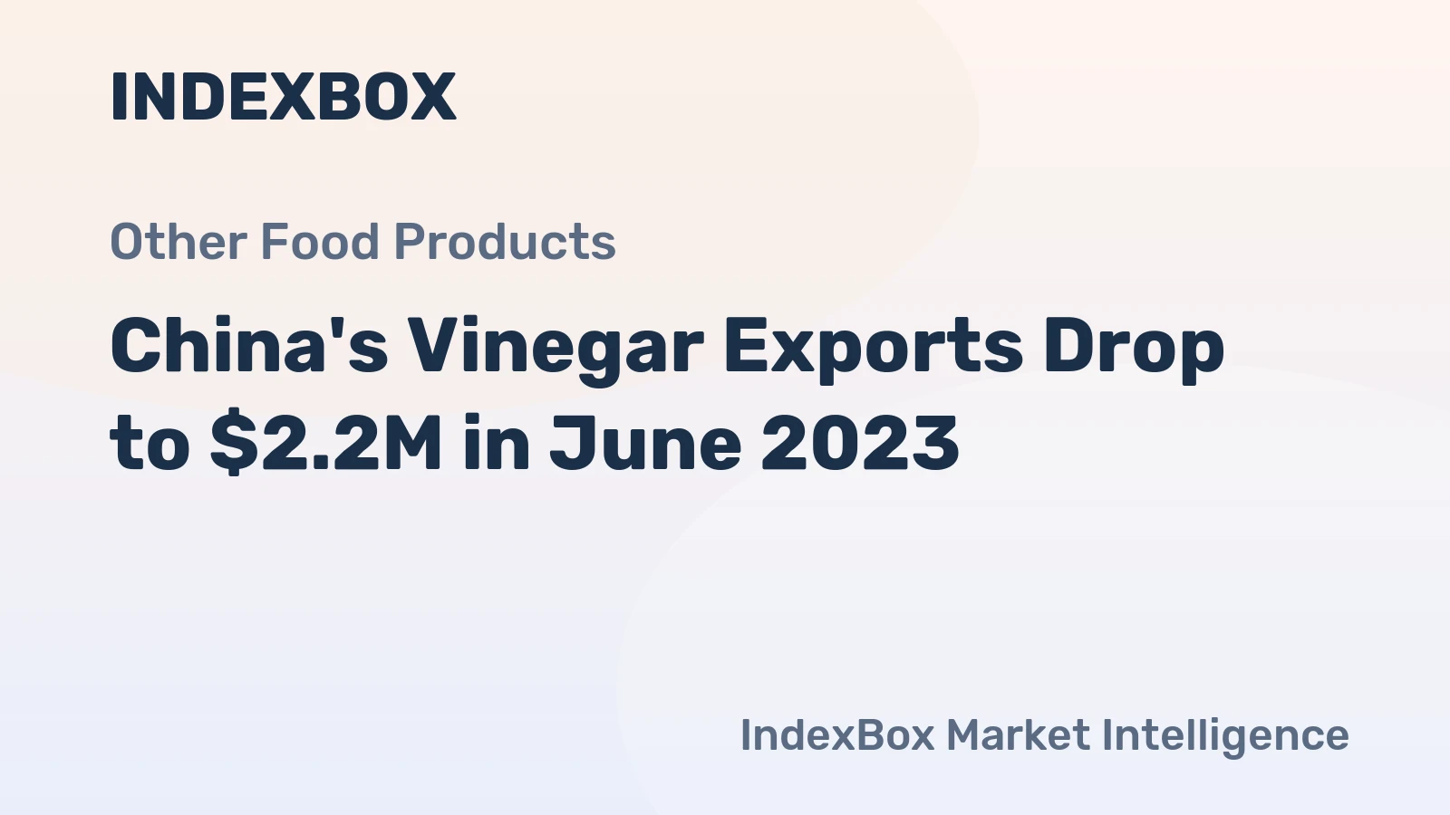 China's Vinegar Exports Drop to $2.2M in June 2023
