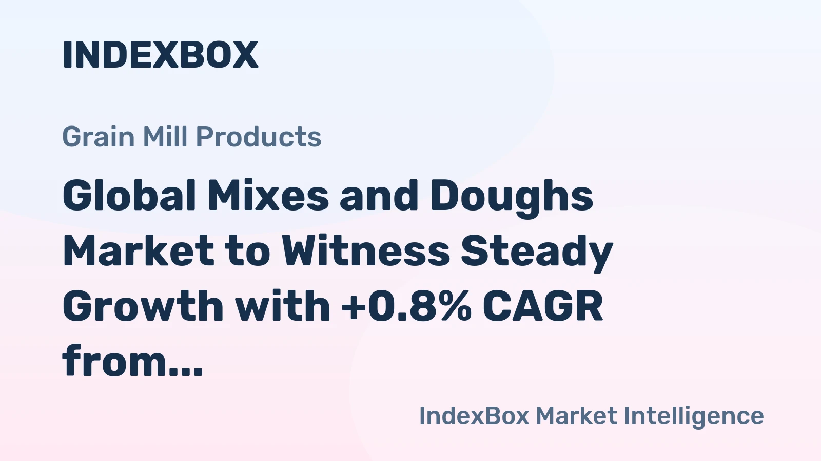 Global Mixes and Doughs Market to Witness Steady Growth with +0.8% CAGR from 2024 to 2035