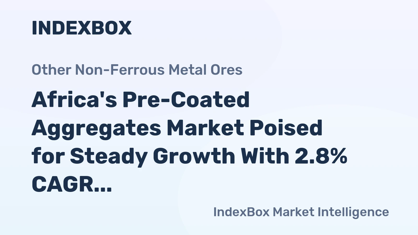 Africa's Pre-Coated Aggregates Market Poised for Steady Growth With 2.8% CAGR Through 2035