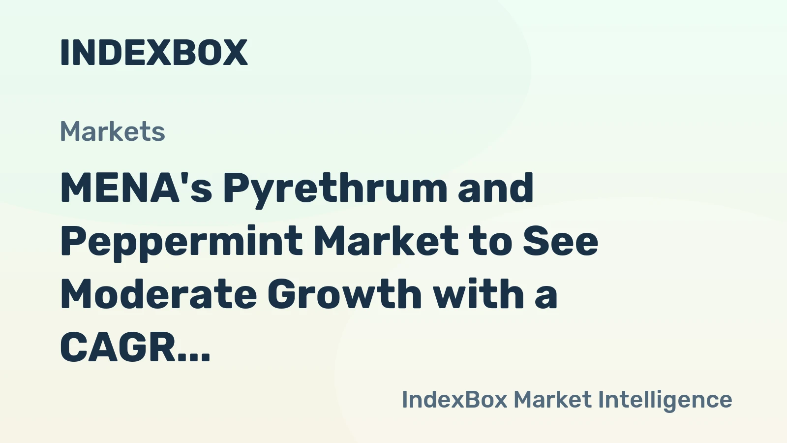 MENA's Pyrethrum and Peppermint Market to See Moderate Growth with a CAGR of +1.0% by 2035