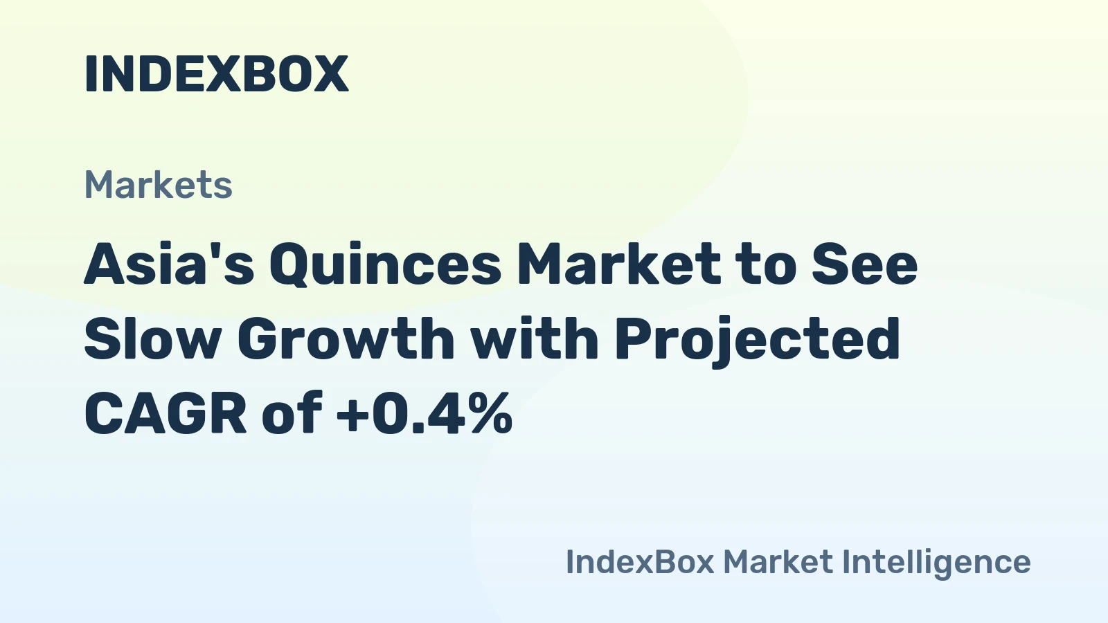 Asia's Quinces Market to See Slow Growth with Projected CAGR of +0.4%