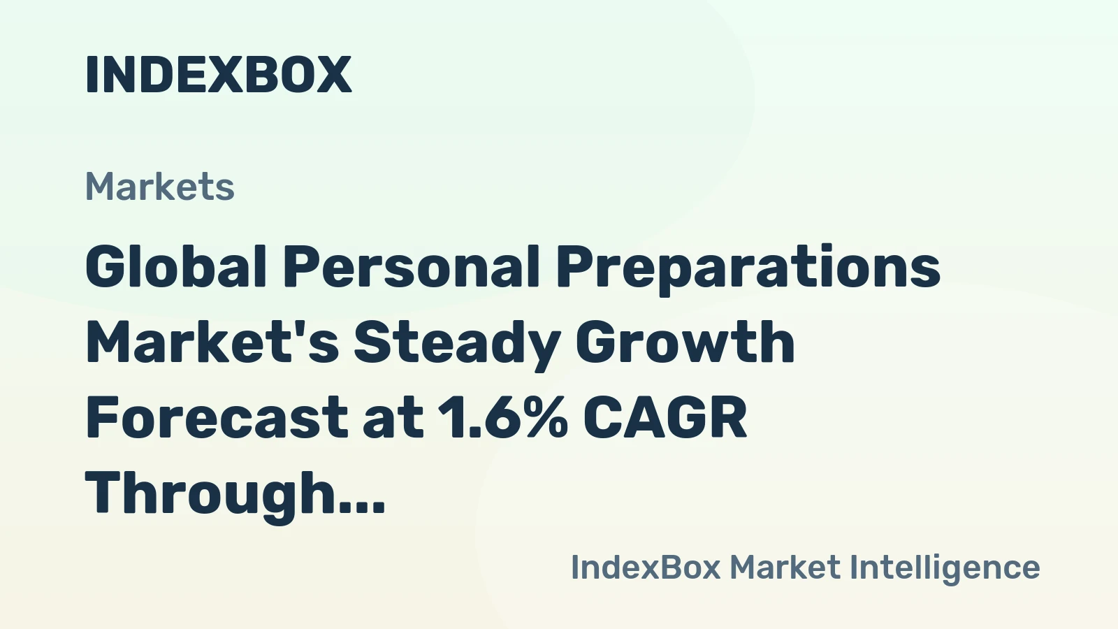 Global Personal Preparations Market's Steady Growth Forecast at 1.6% CAGR Through 2035