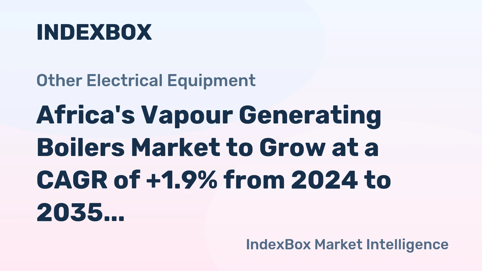 Africa's Vapour Generating Boilers Market to Grow at a CAGR of +1.9% from 2024 to 2035