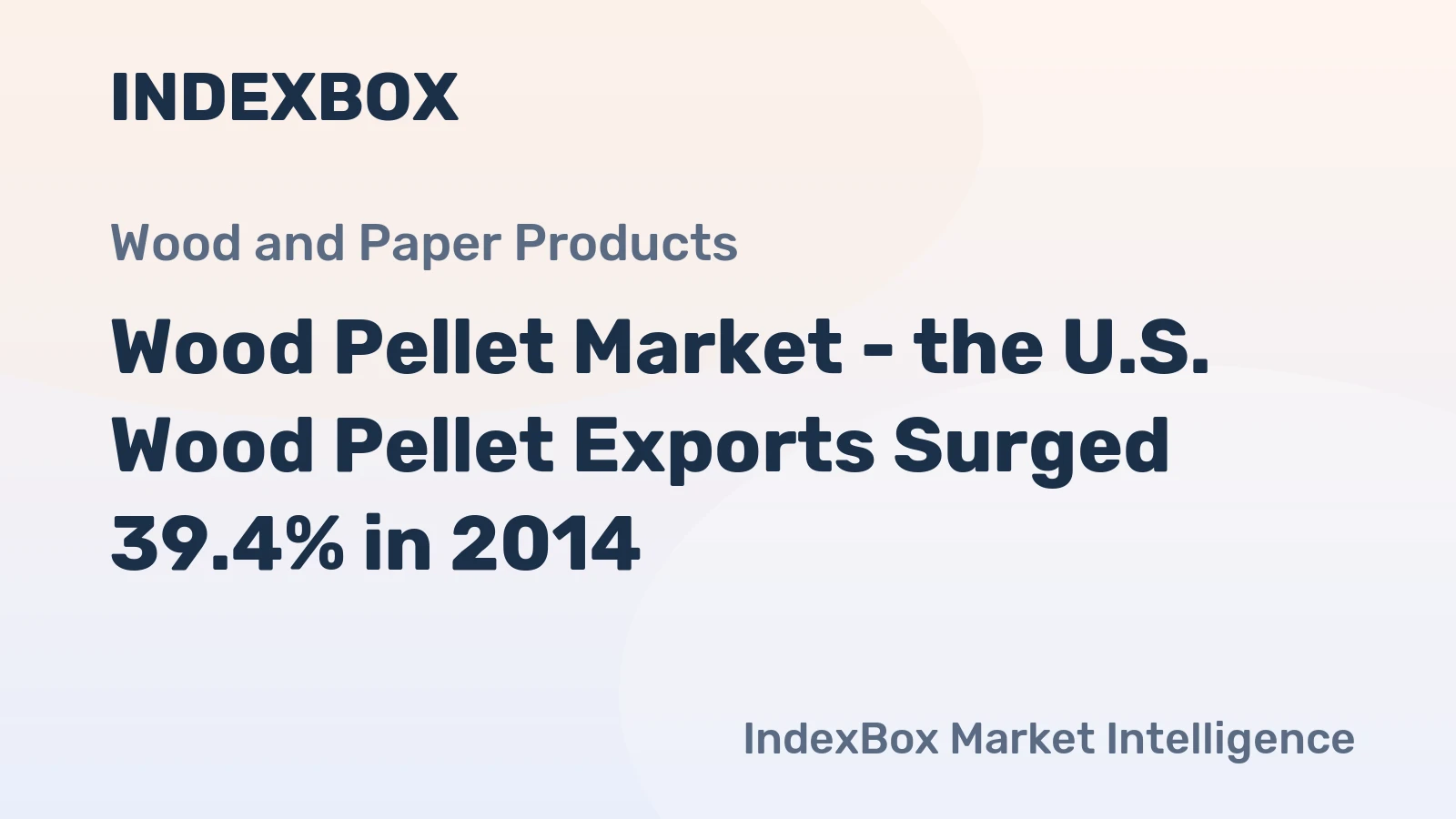 Wood Pellet Market - the U.S. Wood Pellet Exports Surged 39.4% in 2014