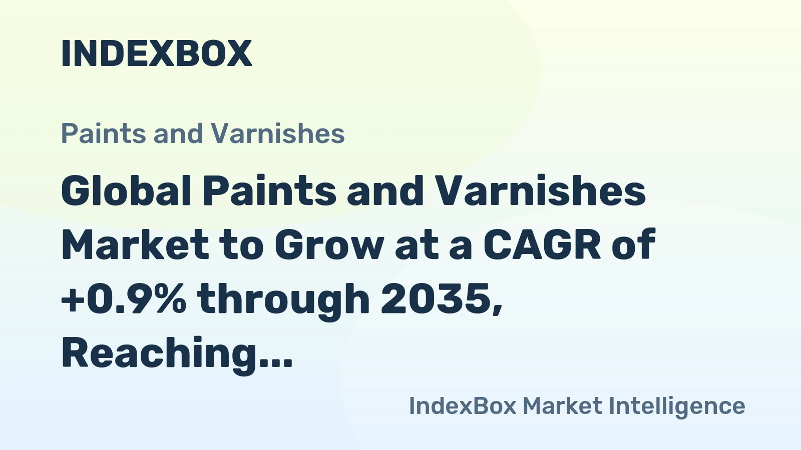Global Paints and Varnishes Market to Grow at a CAGR of +0.9% through 2035, Reaching 49M Tons