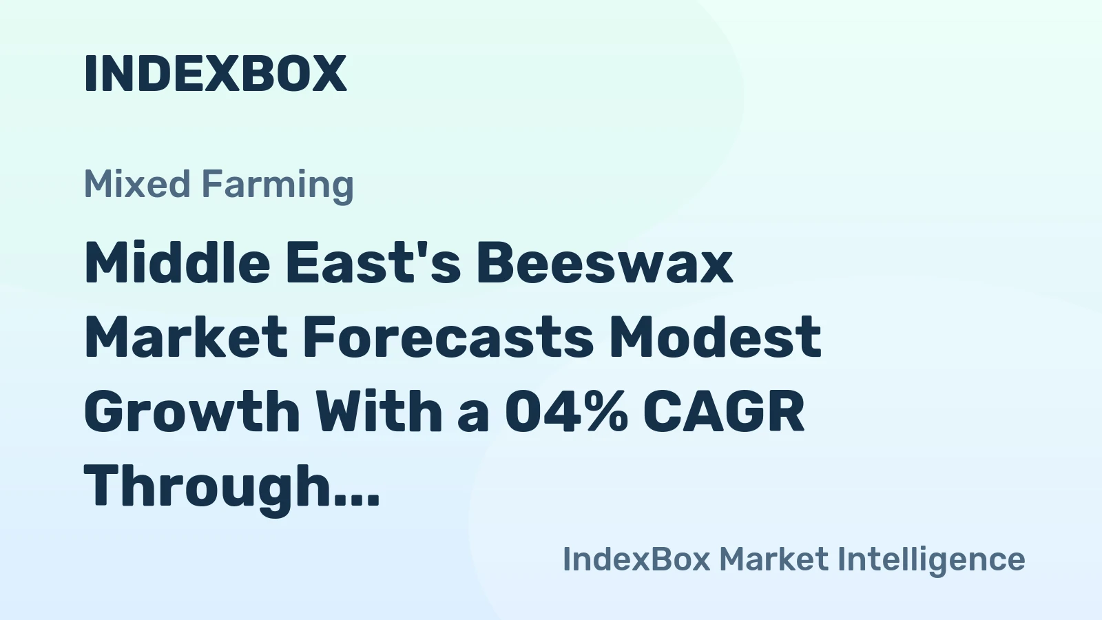Middle East's Beeswax Market Forecasts Modest Growth With a 04% CAGR Through 2035