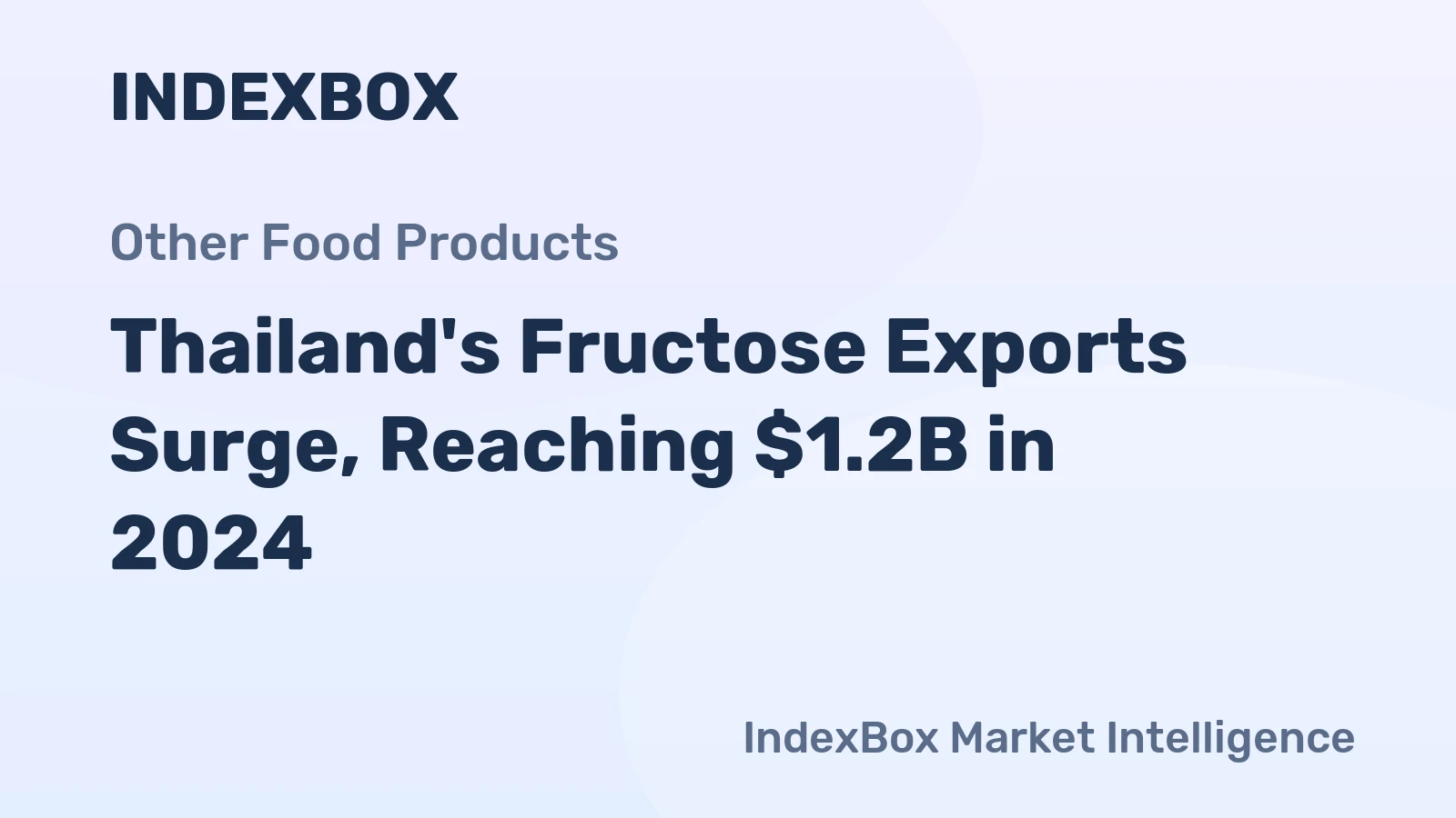 Thailand's Fructose Exports Surge, Reaching $1.2B in 2024