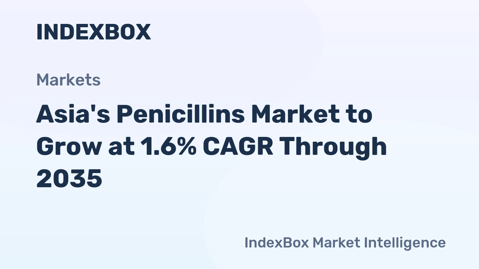 Asia's Penicillins Market to Grow at 1.6% CAGR Through 2035