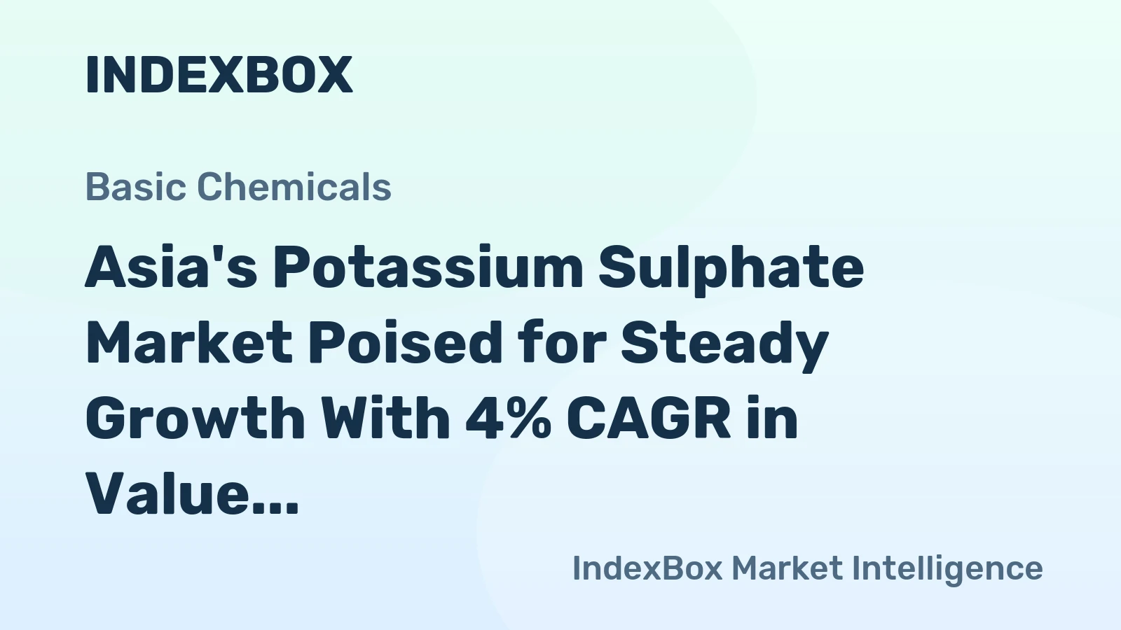 Asia's Potassium Sulphate Market Poised for Steady Growth With 4% CAGR in Value Through 2035