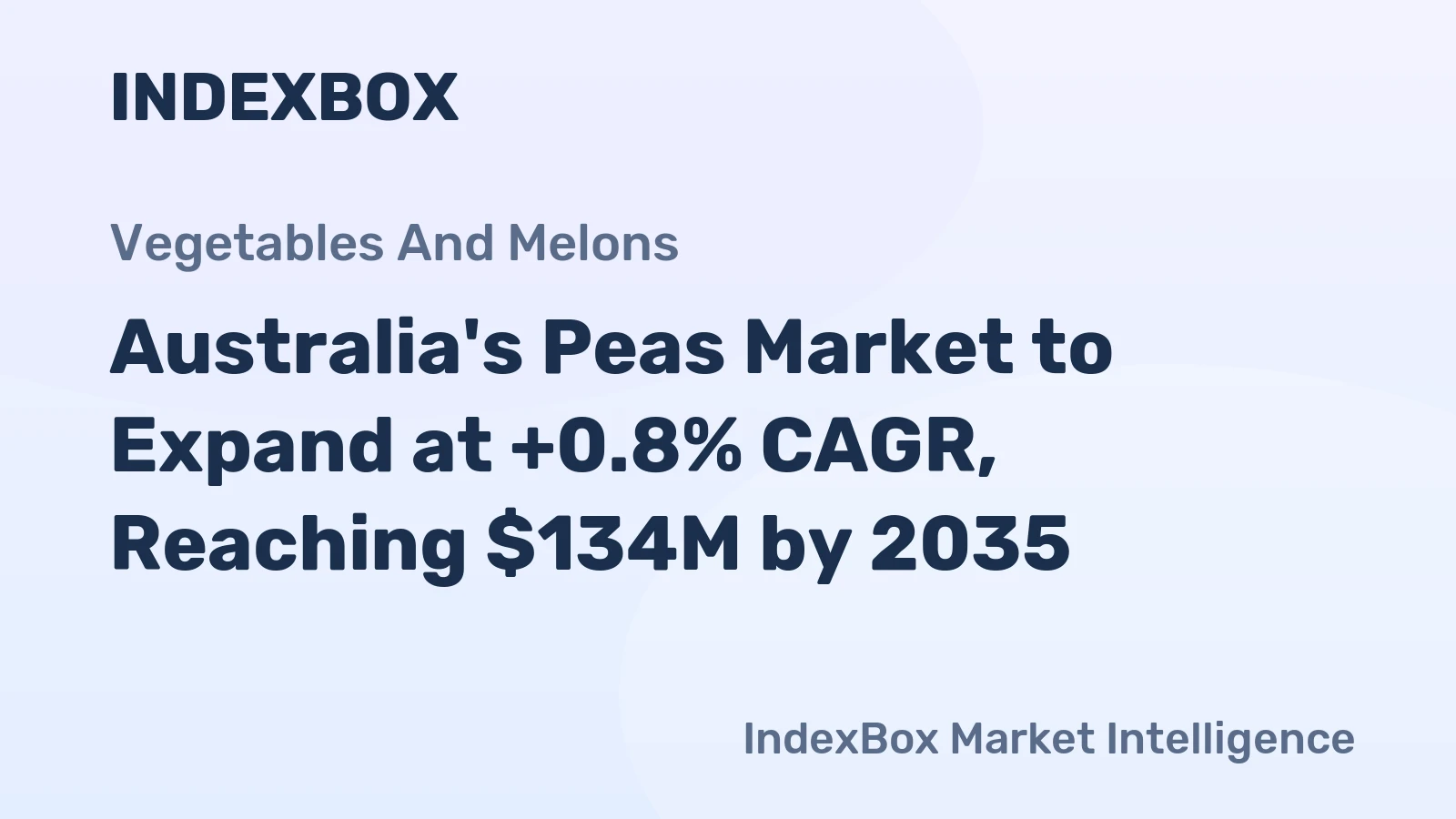 Australia's Peas Market to Expand at +0.8% CAGR, Reaching $134M by 2035