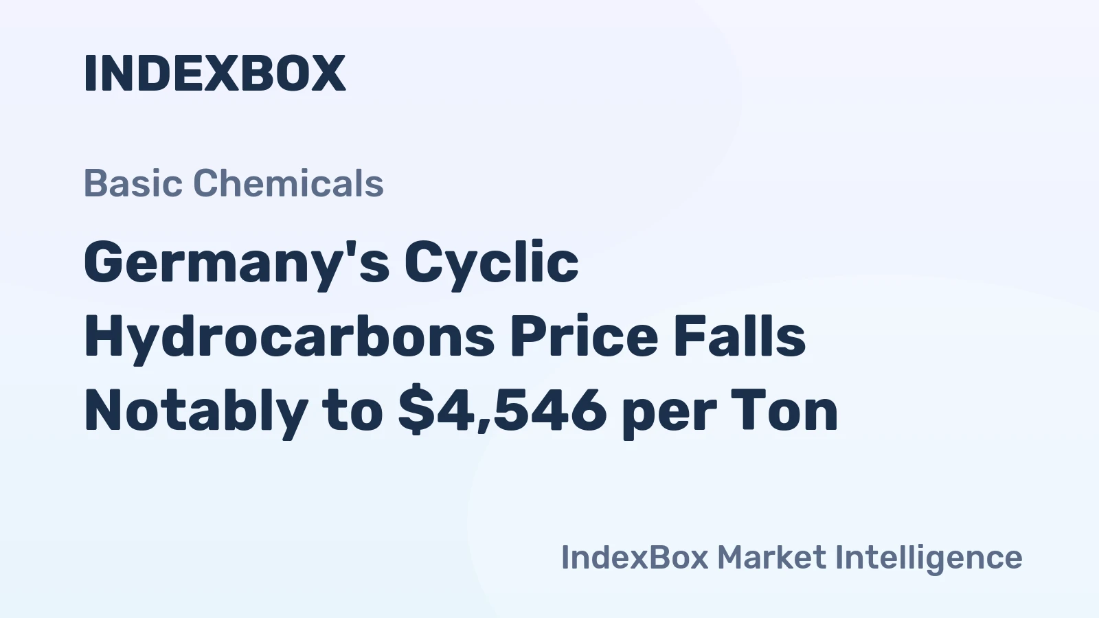 Germany's Cyclic Hydrocarbons Price Falls Notably to $4,546 per Ton
