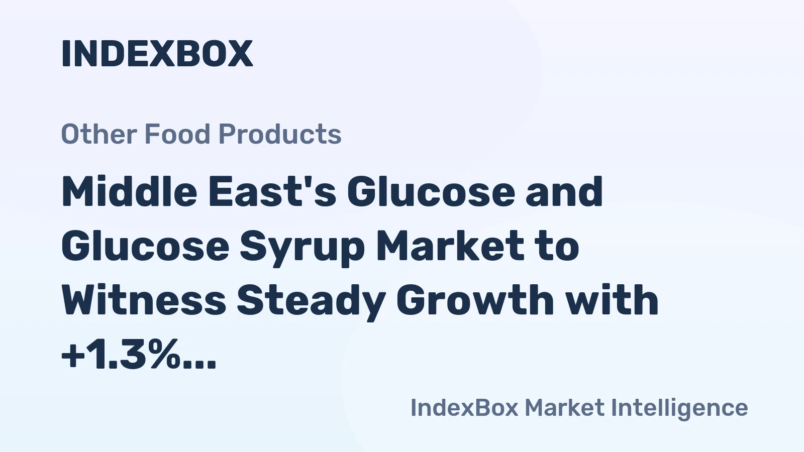 Middle East's Glucose and Glucose Syrup Market to Witness Steady Growth with +1.3% CAGR from 2024 to 2035