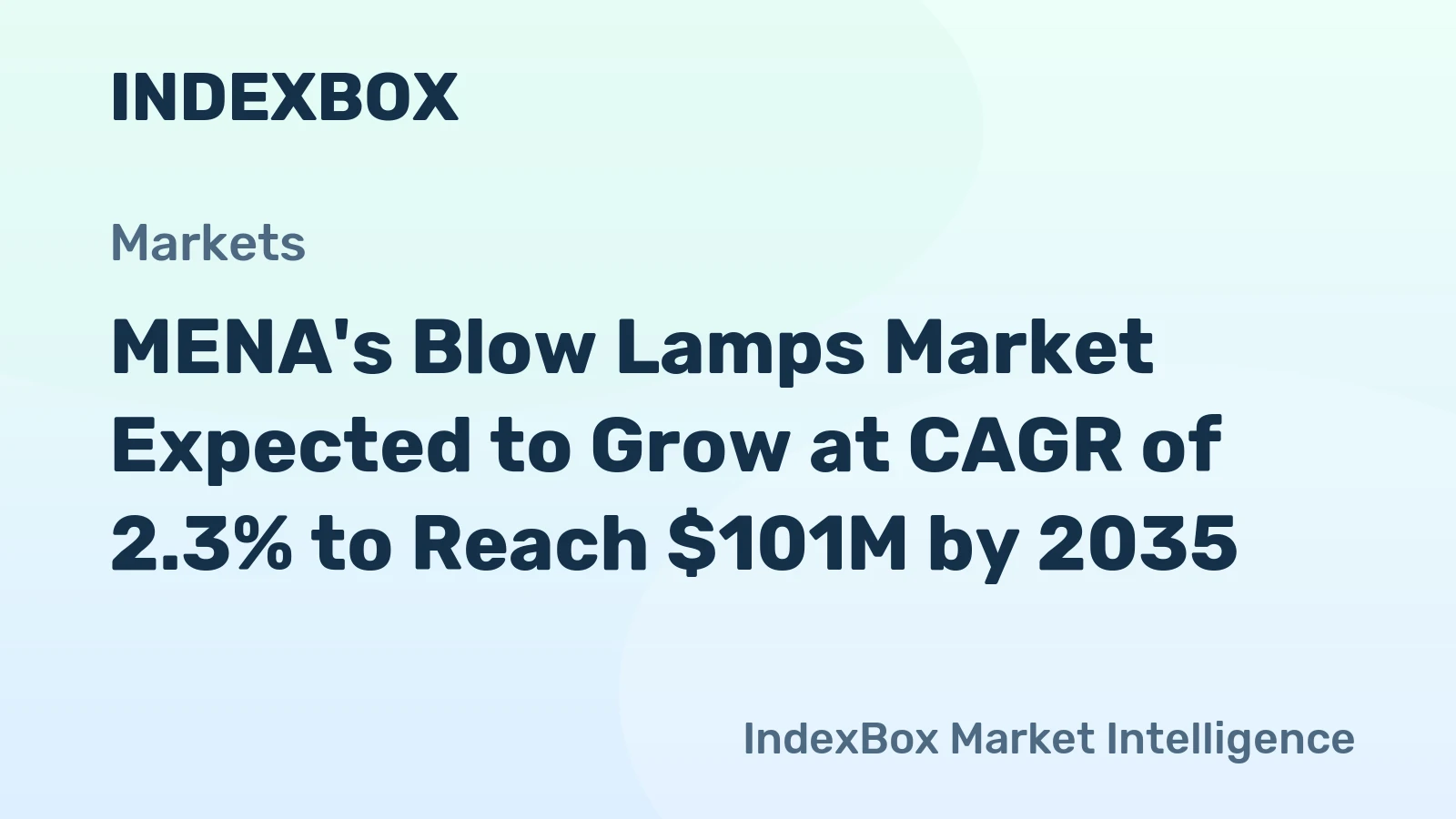 MENA's Blow Lamps Market Expected to Grow at CAGR of 2.3% to Reach $101M by 2035