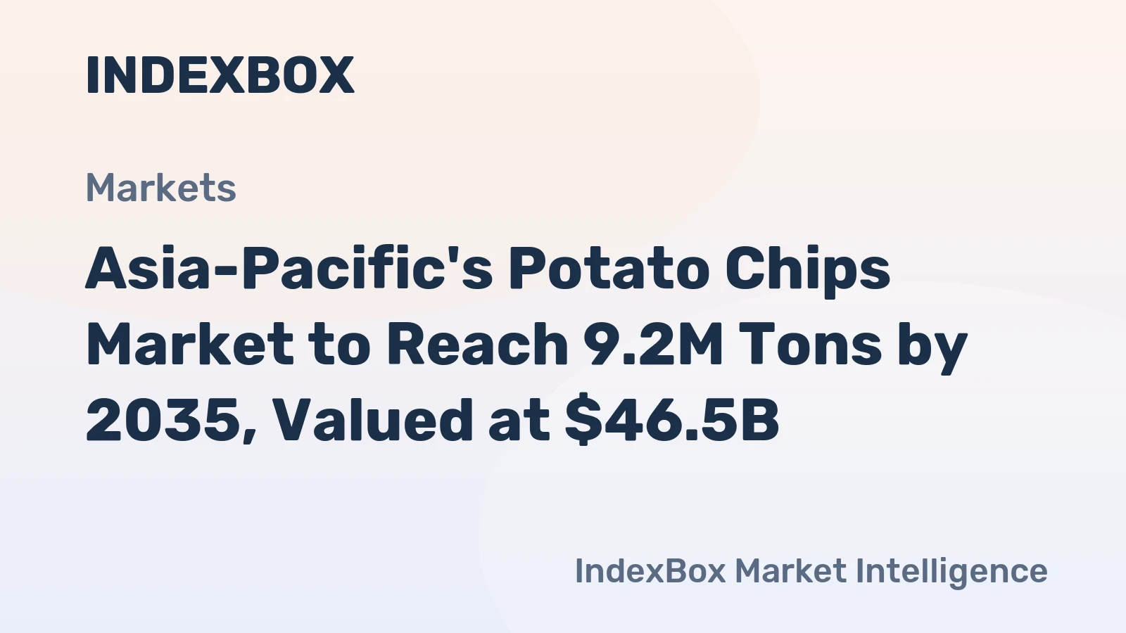 Asia-Pacific's Potato Chips Market to Reach 9.2M Tons by 2035, Valued at $46.5B